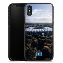DeinDesign iPhone X Handy Silikon H&uuml;lle Case schwarz Handyh&uuml;lle Hsv Hamburger Sv Stadium