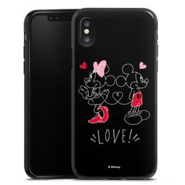 DeinDesign iPhone X Handy Silikon H&uuml;lle Case schwarz Handyh&uuml;lle Disney Love
