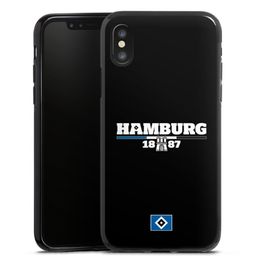 DeinDesign iPhone X Handy Silikon H&uuml;lle Case schwarz Handyh&uuml;lle Hamburg Official Licensed Product Hsv