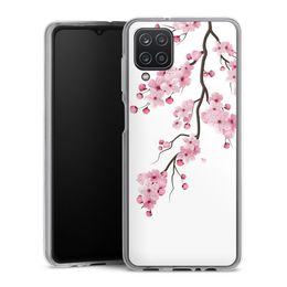 DeinDesign Galaxy A12 Handy Silikon H&uuml;lle Case transparent Handyh&uuml;lle Cherry Blossom Japan Aisa Silikon Case