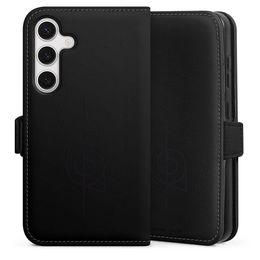 DeinDesign Galaxy S24 Handy Klapph&uuml;lle Handyh&uuml;lle aus Kunst Leder schwarz Flip Case Konoha Sasuke Naruto Shippuden Sideflip mit Lasche