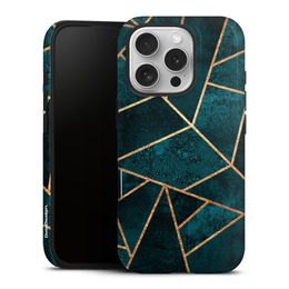 DeinDesign iPhone 16 Pro Handy Panzer Handyh&uuml;lle robuste Outdoor H&uuml;lle Schutzh&uuml;lle gl&auml;nzend Stone Elisabeth Fredriksson Gold & Copper Tough Case