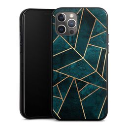 DeinDesign iPhone 12 Pro Handy Silikon H&uuml;lle Case schwarz Handyh&uuml;lle Stone Elisabeth Fredriksson Gold & Copper