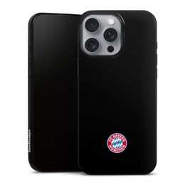 DeinDesign iPhone 16 Pro Max Handy Slim Case extra d&uuml;nn Silikon Handyh&uuml;lle schwarz H&uuml;lle Fcb Fc Bayern M&uuml;nchen Logo Silikon Slim Case