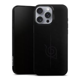 DeinDesign iPhone 16 Pro Max Handy Slim Case extra d&uuml;nn Silikon Handyh&uuml;lle schwarz H&uuml;lle Konoha Sasuke Naruto Shippuden Silikon Slim Case