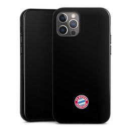 DeinDesign iPhone 12 Pro Handy Silikon H&uuml;lle Case schwarz Handyh&uuml;lle Fcb Fc Bayern M&uuml;nchen Logo