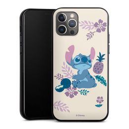 DeinDesign iPhone 12 Pro Handy Silikon H&uuml;lle Case schwarz Handyh&uuml;lle Flowers Lilo & Stitch Official Licensed Product