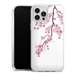 DeinDesign iPhone 13 Pro Max Handy Silikon H&uuml;lle Case transparent Handyh&uuml;lle Aisa Japan Cherry Blossom Silikon Case