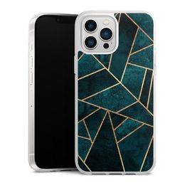 DeinDesign iPhone 13 Pro Max Handy Silikon H&uuml;lle Case transparent Handyh&uuml;lle Stone Elisabeth Fredriksson Gold & Copper Silikon Case