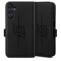 DeinDesign Galaxy A25 5G Handy Klapph&uuml;lle Handyh&uuml;lle aus Kunst Leder schwarz Flip Case Konoha Sasuke Naruto Shippuden Sideflip mit Lasche