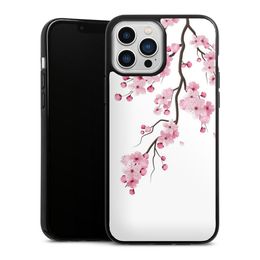 DeinDesign iPhone 13 Pro Max Handy Silikon H&uuml;lle Case schwarz Handyh&uuml;lle Aisa Japan Cherry Blossom