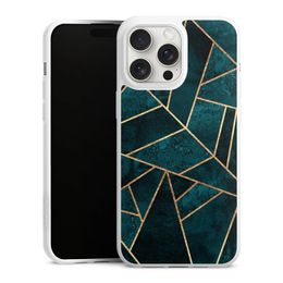 DeinDesign iPhone 15 Pro Max Handy Silikon H&uuml;lle Case wei&szlig; Handyh&uuml;lle Stone Elisabeth Fredriksson Gold & Copper Silikon Case