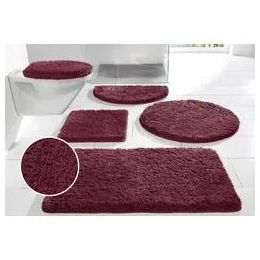 Badematte OTTO HOME "Sanremo, Badvorleger, Badezimmer Teppich, sehr weich" Gr. 2, lila (brombeer), H:30mm, Polyester, Badematten, Badematte, Badteppich, unifarben, rechteckig, rund & als 3-tlg. Set erh&auml;ltlich, Topseller