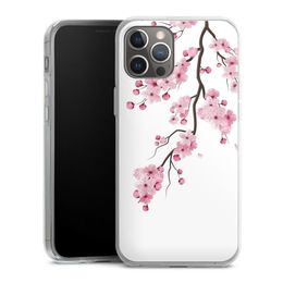 DeinDesign iPhone 12 Pro Max Handy Silikon H&uuml;lle Case transparent Handyh&uuml;lle Aisa Japan Cherry Blossom Silikon Case