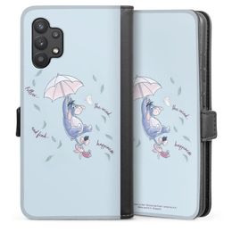 DeinDesign Galaxy A32 4G Handy Klapph&uuml;lle Handyh&uuml;lle aus Kunst Leder schwarz Flip Case Official Licensed Product Winnie The Pooh Eeyore Disney Sideflip mit 