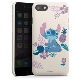 DeinDesign iPhone SE (2022) Handy Premium Case Smartphone Handyh&uuml;lle Schutzh&uuml;lle matt Flowers Official Licensed Product Lilo & Stitch Premium Case