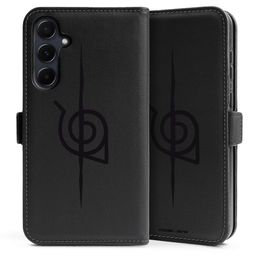 DeinDesign Galaxy A35 5G Handy Klapph&uuml;lle Handyh&uuml;lle aus Kunst Leder schwarz Flip Case Konoha Sasuke Naruto Shippuden Sideflip mit Lasche
