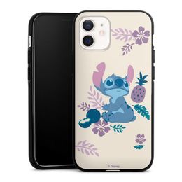 DeinDesign iPhone 12 Handy Silikon H&uuml;lle Case schwarz Handyh&uuml;lle Flowers Lilo & Stitch Official Licensed Product