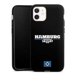 DeinDesign iPhone 12 Handy Silikon H&uuml;lle Case schwarz Handyh&uuml;lle Hamburg Official Licensed Product Hsv