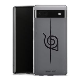 DeinDesign Google Pixel 6a Handy Silikon H&uuml;lle Case transparent Handyh&uuml;lle Konoha Sasuke Naruto Shippuden Silikon Case