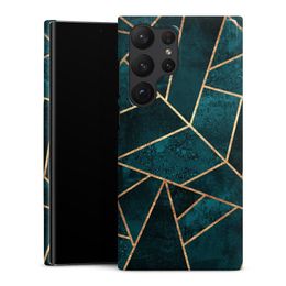 DeinDesign Galaxy S23 Ultra Handy Premium Case Smartphone Handyh&uuml;lle Schutzh&uuml;lle gl&auml;nzend Stone Elisabeth Fredriksson Gold & Copper Premium Case