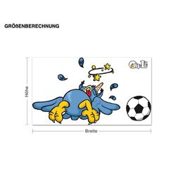Wandtattoo Kinderzimmer Junge FussballEule Egon Fussball Jungenzimmer Wandsticker Tiere Uhu Eule Waldtiere Wandaufkleber in S-XXL