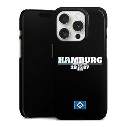 DeinDesign iPhone 15 Pro Handy Premium Case Smartphone Handyh&uuml;lle Schutzh&uuml;lle gl&auml;nzend Hamburg Official Licensed Product Hsv Premium Case