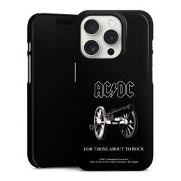 DeinDesign iPhone 15 Pro Handy Premium Case Smartphone Handyh&uuml;lle Schutzh&uuml;lle gl&auml;nzend Music Acdc Merchandise Premium Case