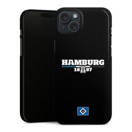 DeinDesign iPhone 15 Plus Handy Premium Case Smartphone Handyh&uuml;lle Schutzh&uuml;lle gl&auml;nzend Hamburg Official Licensed Product Hsv Premium Case