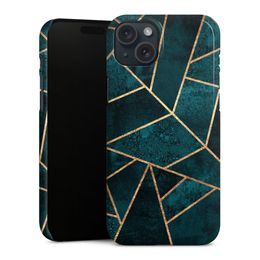 DeinDesign iPhone 15 Plus Handy Premium Case Smartphone Handyh&uuml;lle Schutzh&uuml;lle gl&auml;nzend Stone Elisabeth Fredriksson Gold & Copper Premium Case