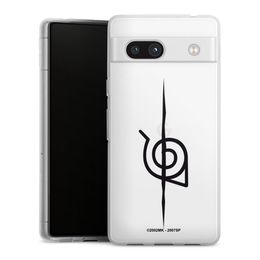 DeinDesign Google Pixel 7a Handy Silikon H&uuml;lle Case transparent Handyh&uuml;lle Konoha Sasuke Naruto Shippuden Silikon Case