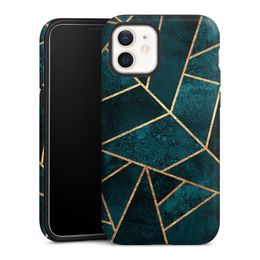 DeinDesign iPhone 12 mini Handy Panzer Handyh&uuml;lle robuste Outdoor H&uuml;lle Schutzh&uuml;lle matt Elisabeth Fredriksson Gold & Copper Stone Tough Case