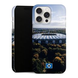 DeinDesign iPhone 15 Pro Max Handy Premium Case Smartphone Handyh&uuml;lle Schutzh&uuml;lle gl&auml;nzend Hsv Hamburger Sv Stadium Premium Case