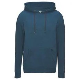 Hoodie BENCH. LOUNGEWEAR, Damen, Gr. 60/62 (XXL), blau (petrol, meliert), Sweatware, Obermaterial: 60% Baumwolle, 40% Polyester, unifarben, Basic, bequem h&uuml;ftbedeckend, Rundhals, Rippb&uuml;ndchen, Sweatshirts Hoodie, Langarm, Sweatshirt mit Rundhals und Kapuze, Baumwollmischung