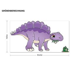 Bilderwelten Wandtattoo Tiere modern selbstklebend Wandaufkleber - Chubby - Dinosaurier Kinderzimmer Baby M&auml;dchen Jungen
