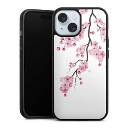 DeinDesign iPhone 15 Handy Gallery Case Handyh&uuml;lle 9H Geh&auml;rtetes Glas R&uuml;ckseite H&uuml;lle Aisa Japan Cherry Blossom Gallery Case