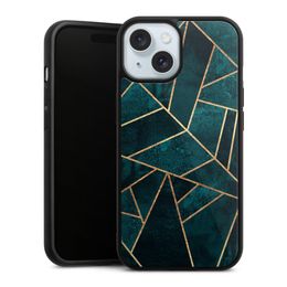 DeinDesign iPhone 15 Handy Gallery Case Handyh&uuml;lle 9H Geh&auml;rtetes Glas R&uuml;ckseite H&uuml;lle Stone Elisabeth Fredriksson Gold & Copper Gallery Case