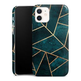 DeinDesign iPhone 12 Handy Premium Case Smartphone Handyh&uuml;lle Schutzh&uuml;lle gl&auml;nzend Elisabeth Fredriksson Gold & Copper Stone Premium Case
