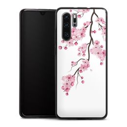 DeinDesign Huawei P30 Pro Handy Silikon H&uuml;lle Case schwarz Handyh&uuml;lle Aisa Japan Cherry Blossom