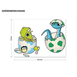 Wandtattoo Kinderzimmer Junge Sunny & Sammy Dino Jungenzimmer Wandsticker Dinosaurier Wandaufkleber in S-XXL
