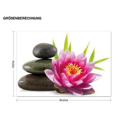 Wandtattoo Lotusblume Blumen Lotusbl&uuml;te Wandsticker Wandaufkleber Mandala in S-XXL