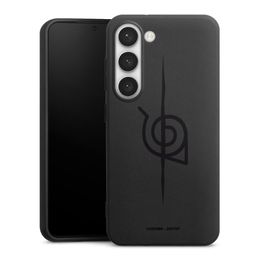 DeinDesign Galaxy S23 Handy Premium Silikon H&uuml;lle Handyh&uuml;lle schwarz Case Konoha Sasuke Naruto Shippuden Silikon Premium Case