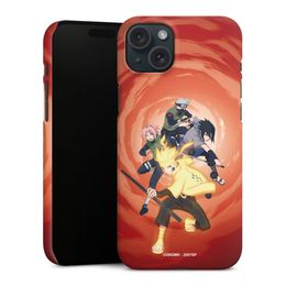 DeinDesign iPhone 15 Plus Handy Premium Case Smartphone Handyh&uuml;lle Schutzh&uuml;lle matt Naruto Shippuden Sasuke Sakura Premium Case
