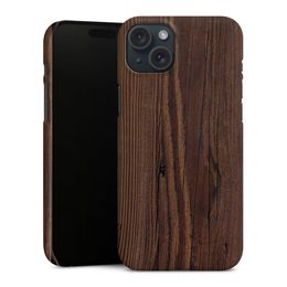 DeinDesign iPhone 15 Plus Handy Premium Case Smartphone Handyh&uuml;lle Schutzh&uuml;lle matt Wooden Look Wood Nut Tree Premium Case
