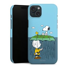 DeinDesign iPhone 15 Plus Handy Premium Case Smartphone Handyh&uuml;lle Schutzh&uuml;lle matt Peanuts Children Snoopy Premium Case