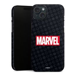 DeinDesign iPhone 15 Plus Handy Premium Case Smartphone Handyh&uuml;lle Schutzh&uuml;lle matt Logo Marvel Comic Premium Case