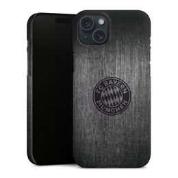 DeinDesign iPhone 15 Plus Handy Premium Case Smartphone Handyh&uuml;lle Schutzh&uuml;lle matt Fcb Metallic Look Fc Bayern M&uuml;nchen Premium Case