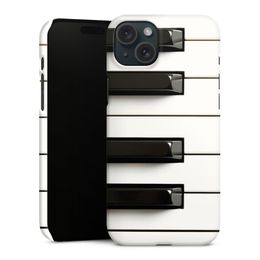 DeinDesign iPhone 15 Plus Handy Premium Case Smartphone Handyh&uuml;lle Schutzh&uuml;lle matt Klavier Music Piano Premium Case