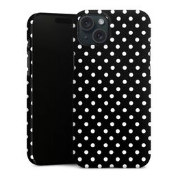 DeinDesign iPhone 15 Plus Handy Premium Case Smartphone Handyh&uuml;lle Schutzh&uuml;lle matt Retro Points Polka Dots Premium Case