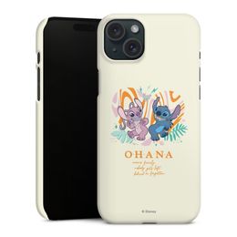 DeinDesign iPhone 15 Plus Handy Premium Case Smartphone Handyh&uuml;lle Schutzh&uuml;lle matt Official Licensed Product Lilo & Stitch Disney Premium Case